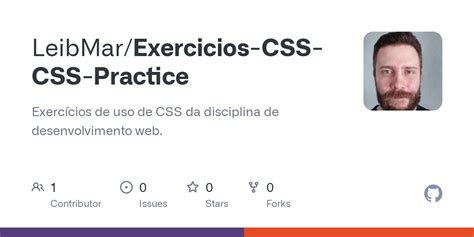 Github Leibmar Exercicios Css Css Practice Exerc Cios De Uso De Css Da Disciplina De