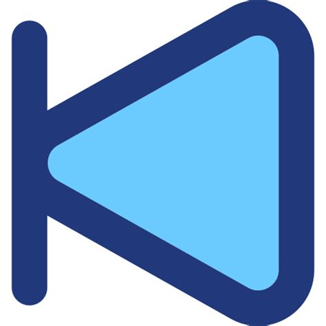Rewind Button Generic Outline Color Icon