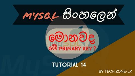 Mysql Tutorial 14 What Is Primary Key මොනවද මේ Primary Key Youtube