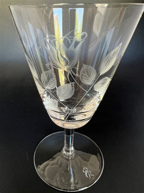 Vintage Rosenthal Crystal Goblets Cordials Set Of 6 Shadow Rose
