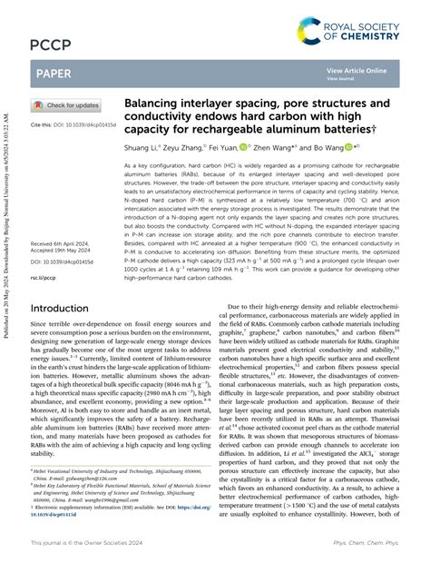 Pdf Balancing Interlayer Spacing Pore Structures And Conductivity