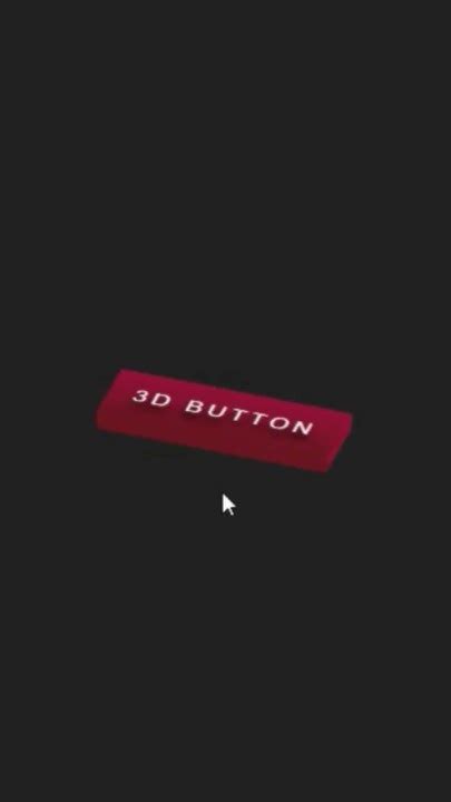 3d Button Hover Html Css 3d Shorts Youtube