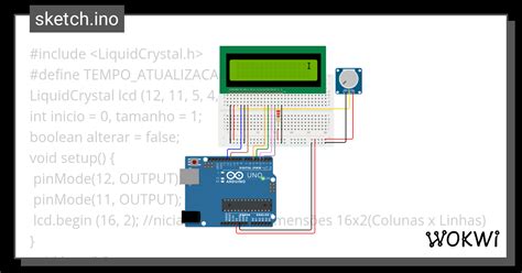 Projeto No 6 Lcd 16x2 Wokwi Esp32 Stm32 Arduino Simulator