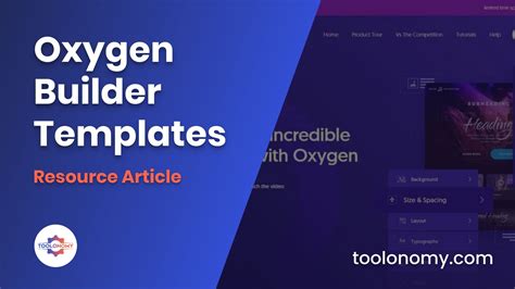 Best Oxygen Builder Templates Frameworks And Design Sets Toolonomy