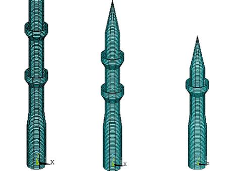 Finite Element Models Of The Three Minarets Download Scientific Diagram