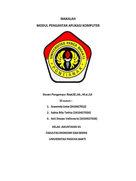 Tugas Kelompok Modul Pengantar Aplikasi Komputer AWS 03 | PDF | Seni | Komputer