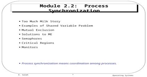 Ppt Module 2 2 Process Synchronization Dokumen Tips