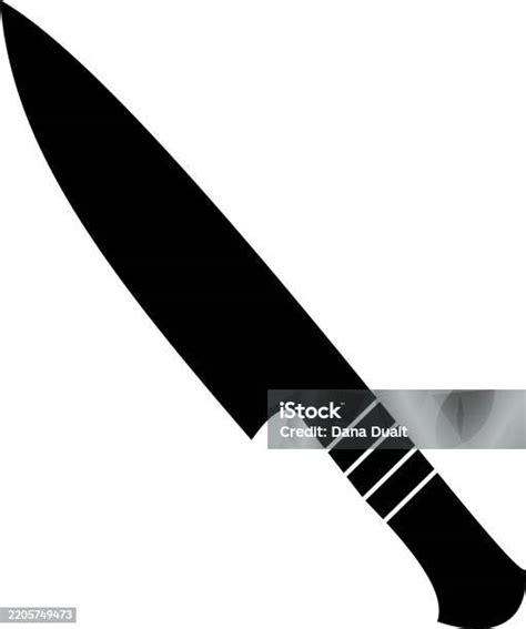 칼 아이콘입니다 블랙 실루엣 전면 모습 벡터 간단한 평면 그래픽 그림입니다 흰색 배경에 고립된 개체입니다 트렌디한 스타일로 강철에 대한 스톡 벡터 아트 및 기타 이미지
