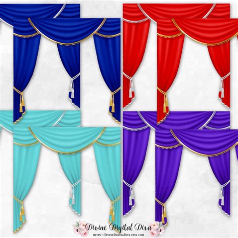 Royal Blue Curtains Etsy