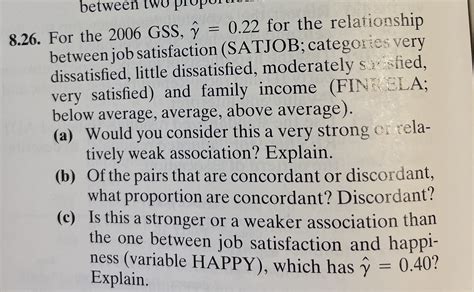 solved 8 26 for the 2006 gss γ 0 22 for the relationship