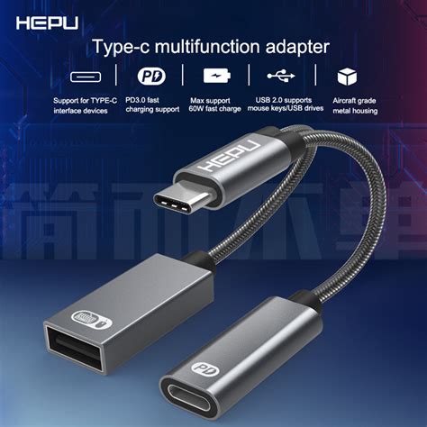 Jual Hepu Converter Hp Z In From Type C To Type C Usb Charging And Transmitting Data