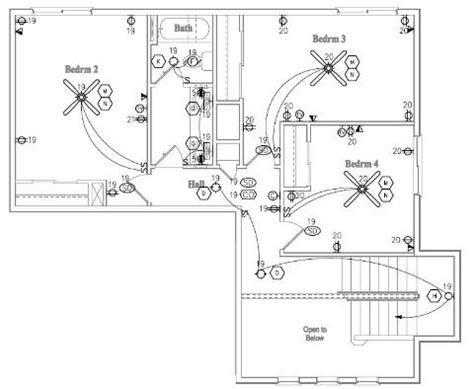 Electrical Layout Of 21x16m House Plan Is Given In This Autocad Drawing