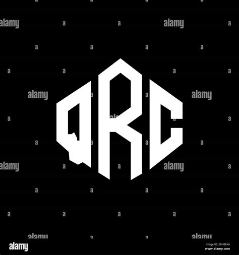 Qrc Letter Logo Design With Polygon Shape Qrc Polygon And Cube Shape