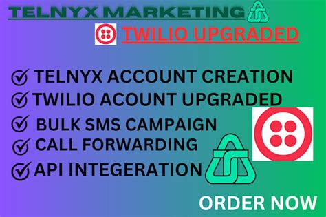 verified upgraded twilio telnyx level 1 level 2 account for bulk sms