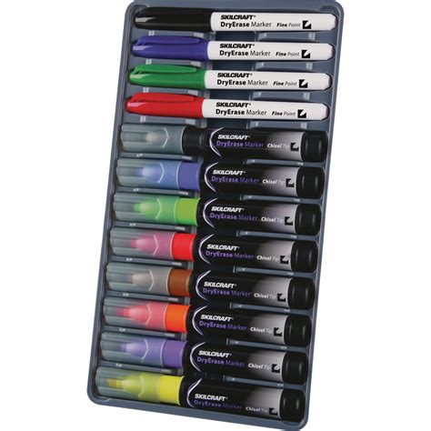 NSN SKILCRAFT Skilcraft Marker Dry Erase System Assorted Tip Sizes