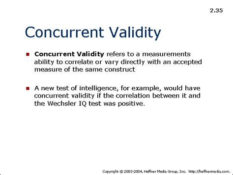 concurrent validity
