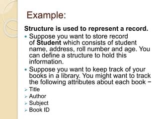 Structures In C Language PPTX