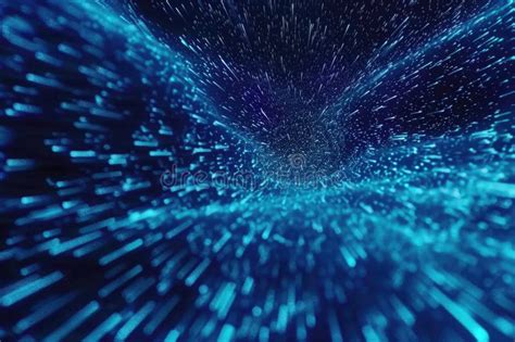 Abstract Blue Light Streaks Background Creating A Vortex Effect In Space Stock Image Image Of