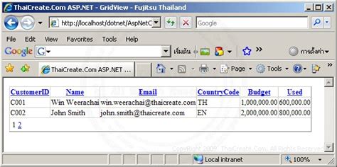 C Aspnet Csv And Gridview