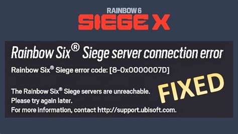 How To Fix Rainbow Six Siege Server Connection Error Youtube