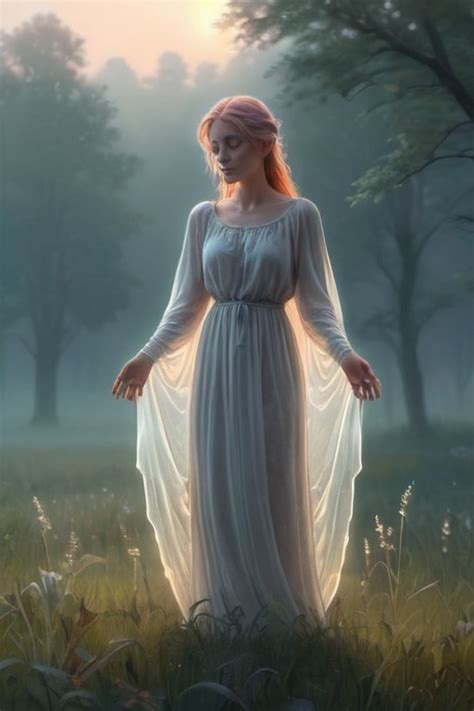 Sprite Of A Ghostly Translucent Woman Backdrop Is M