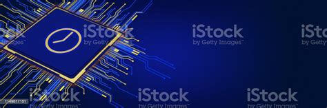 파란색 배경에 시계 모양으로 3d 컴퓨터 칩 디지털 시계에 대한 스톡 사진 및 기타 이미지 디지털 시계 추상적인 0명