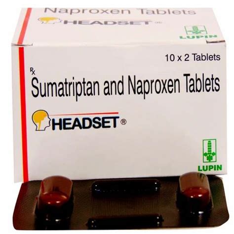 Headset Sumatriptan Naproxen Tablet 85mg800mg At ₹ 130stripe In Nagpur