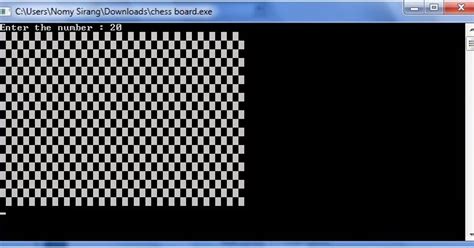 c program to print chess board ~ the complete code