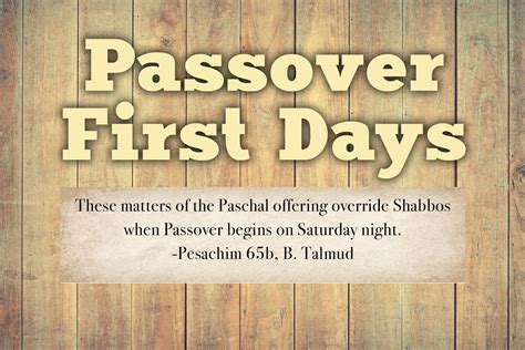 Jewish Passover Days