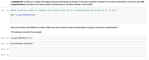 Solved A Palindromic Number Is A Number That Reades The Same Chegg Com