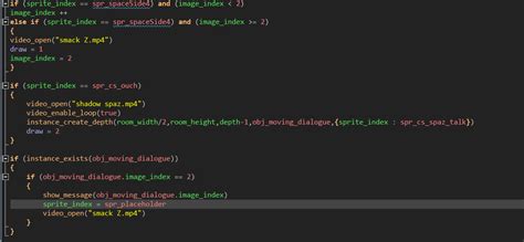 why does this code not open the video when obj moving dialogue is on