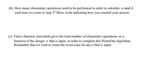 Solved 11 The Following Algorithm Determines If An Integer