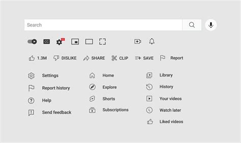 youtube social media interface icons set 10848437 vector art at vecteezy
