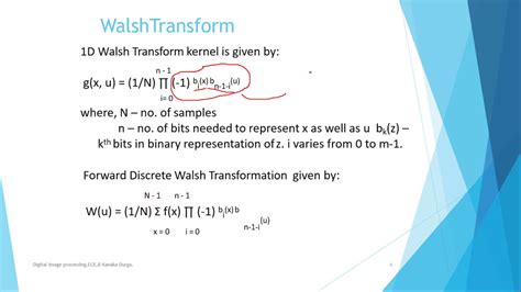 Walsh Transform Youtube