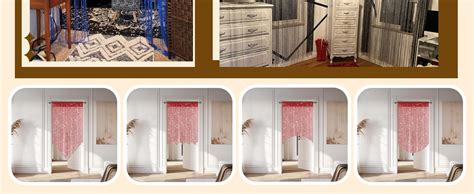 2 Pieces Pink Glitter String Curtains 39x79 Inch Doorway
