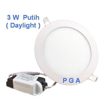 Lampu Led Panel Bulat 3W Putih Daylight Downlight Tipis Bulat 3W Shopee Indonesia