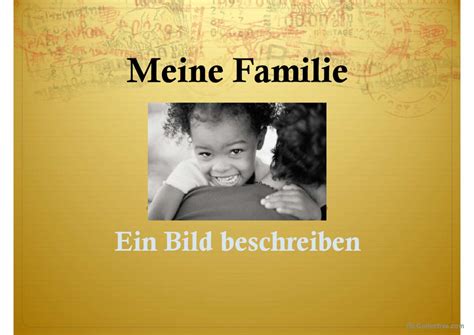 Meine Familie Und Ich A A Allge Deutsch Daf Powerpoints