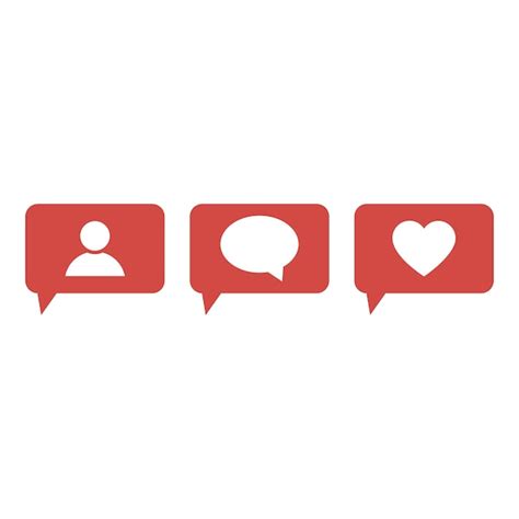 premium vector social media set notifications icons like follower