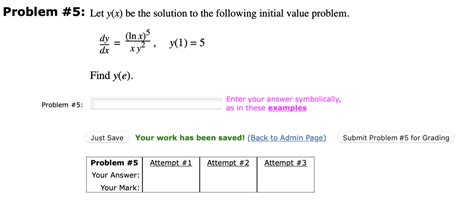 Solved Problem 5 Let Y X Be The Solution To The Following Chegg Com