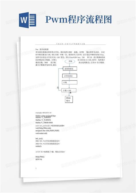pwm程序流程图Word模板下载 编号qzxdogpg 熊猫办公