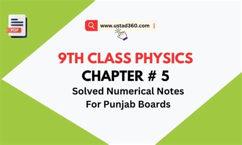 9th Physics Chap 5 Numericals Solved Pdf Ustad360