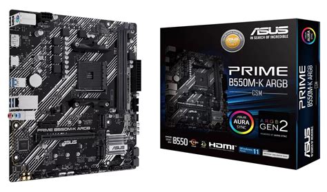 Продать Материнская плата Asus PRIME B550M-K ARGB-CSM (sAM4, AMD B550 ...