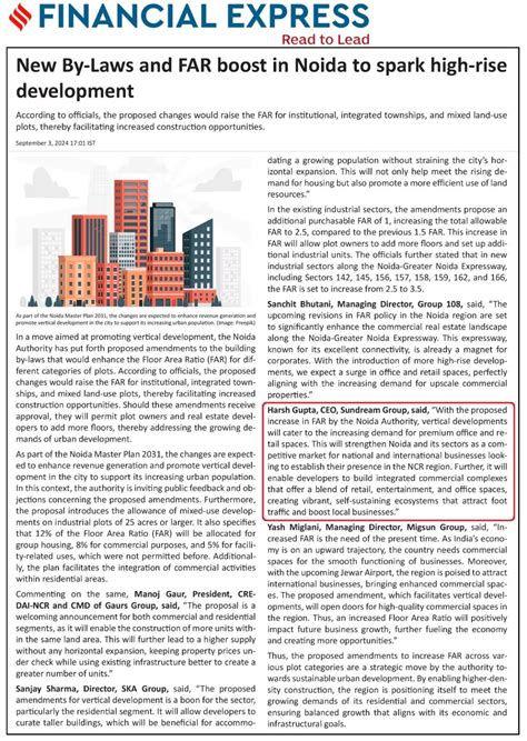 Harsh Gupta On Linkedin Sundreamgroup Linkedin Financialexpress News18 Noidamasterplan