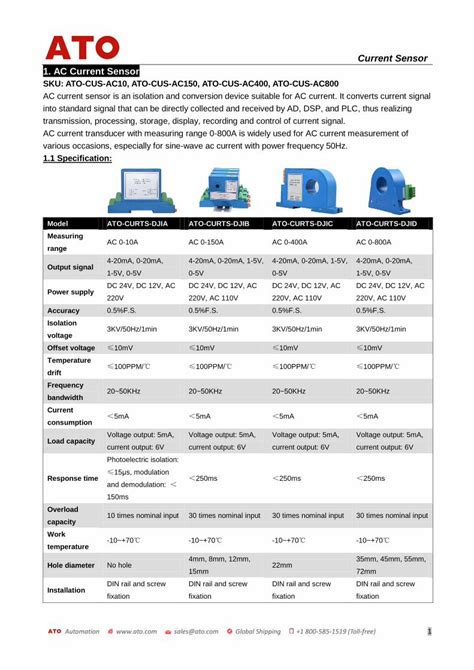 PDF Current Sensor AC Current Sensor ATO Com DOKUMEN TIPS