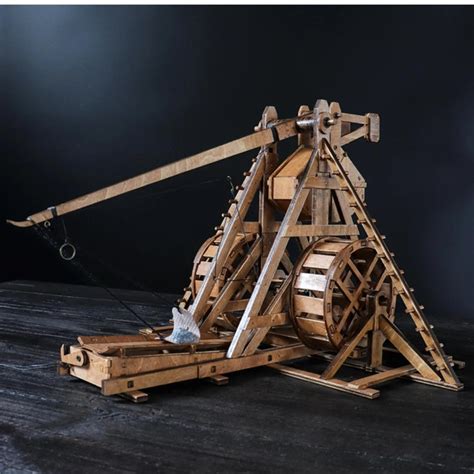 Rotary Counterweight Trebuchet Catapult Diy Ancient Chariot Model