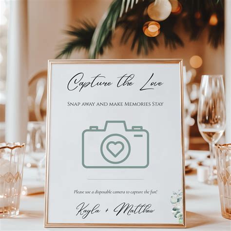 Disposable Camera Sign Canva Template Digital Download 5x7 8x10