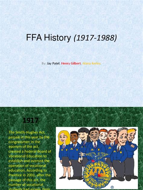 Ffa History Key Events From 1917 1988 Pdf Learning Programs