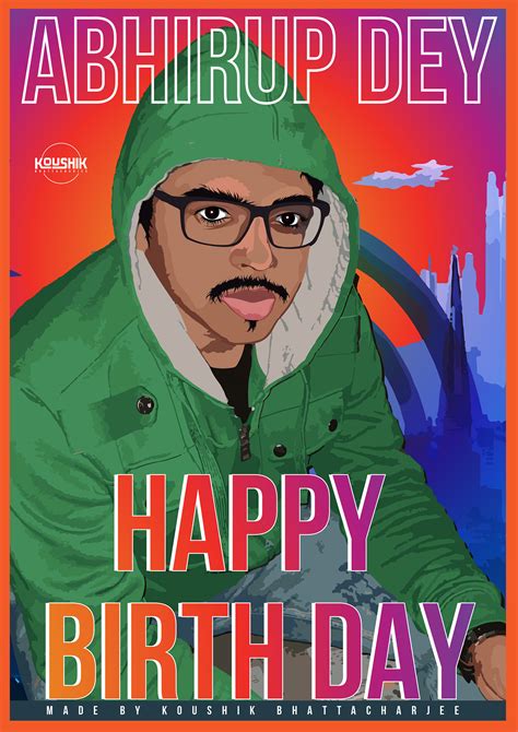 happy birth day abhirup dey vector illustration 2021 on behance