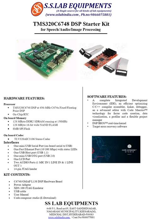 Dsp 6748 Trainer Kit Model Namenumber Tsm320c6748 At ₹ 35000piece
