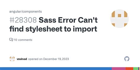 Sass Error Cant Find Stylesheet To Import · Issue 28308 · Angular